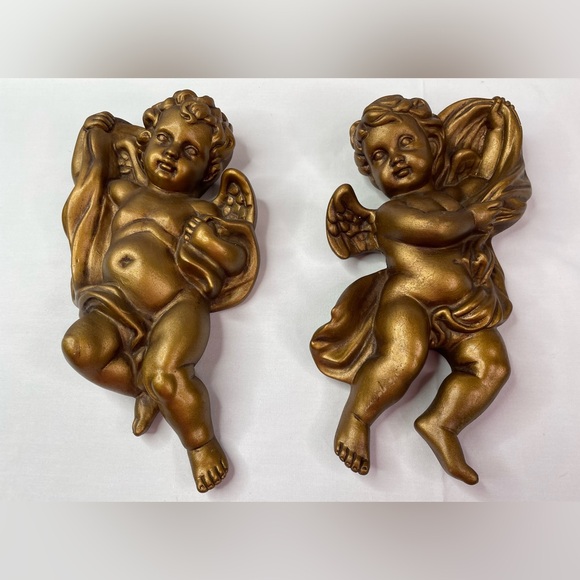 Home Interiors | Wall Decor | Vintage 7s Retro Cherubs Angel Cherub ...